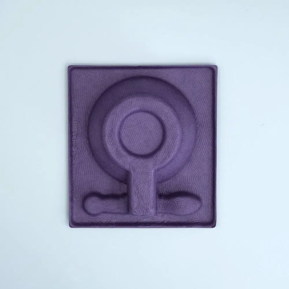 Purple Molded Pulp Insert Sugarcane Paper Tray For Electronic