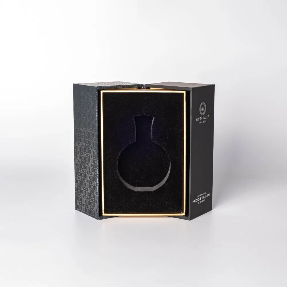 Wholesale Classic Black Double Open Perfume Box